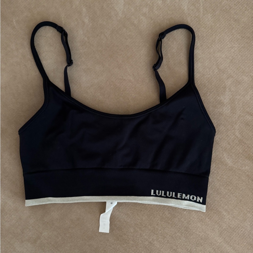 Lululemon Iconic Bra Black With Ocean Mist - Gem